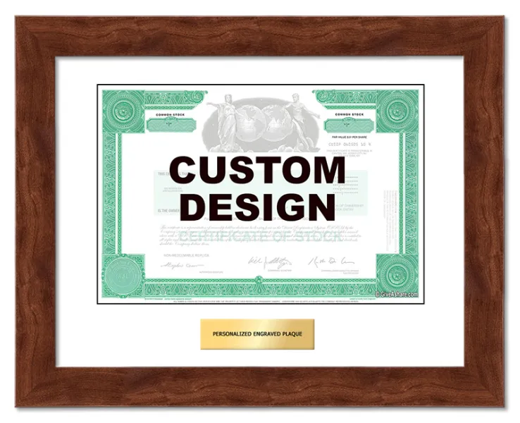 Custom Stock Certificate Design - Showcase Your Ownership