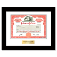 Johnson & Johnson Personalized Replica Stock Certificate