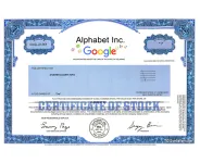 Alphabet Personalized Replica Stock Certificate