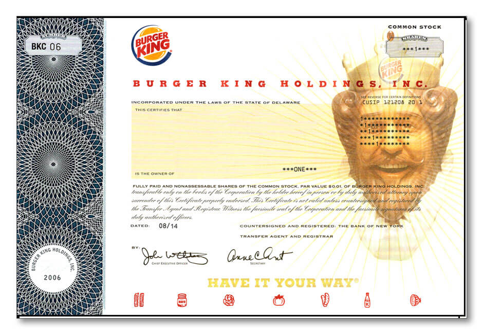 A Whopper of a Deal – Burger King Stock