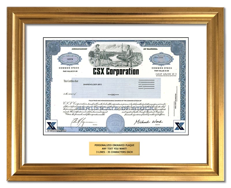 Buy One Share of CSX Corporation Stock as a Gift in 1 Minute