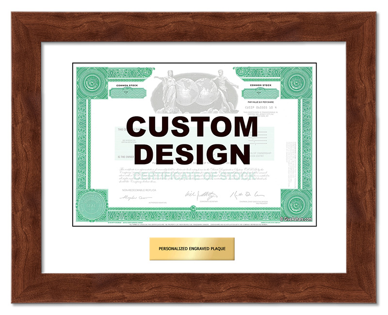Custom Stock Certificate Design - Showcase Your Ownership