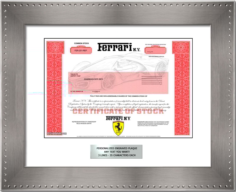 Buy One Share of Ferrari Stock as a Gift in 1 Minute