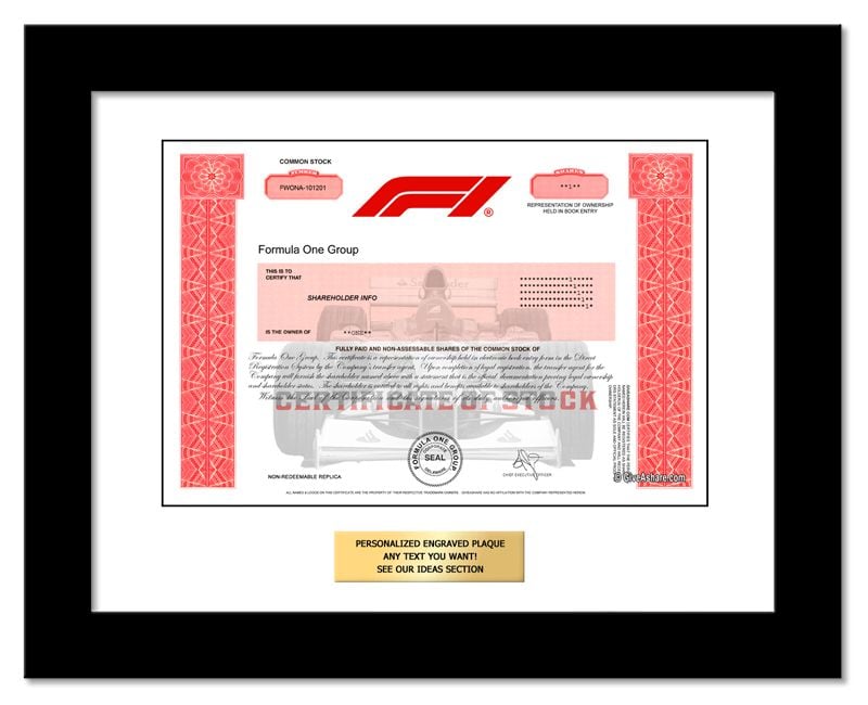 Buy One Share of Formula One Stock as a Gift in 1 Minute